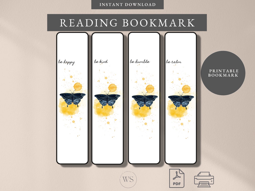 Reading Bookmark Reading Lover Printable Bookmark - Etsy