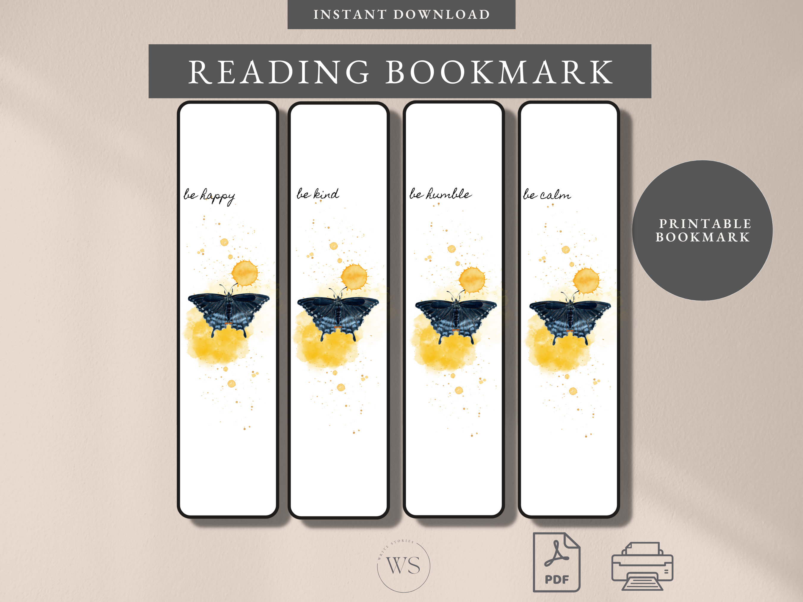 Reading Bookmark Reading Lover Printable Bookmark - Etsy