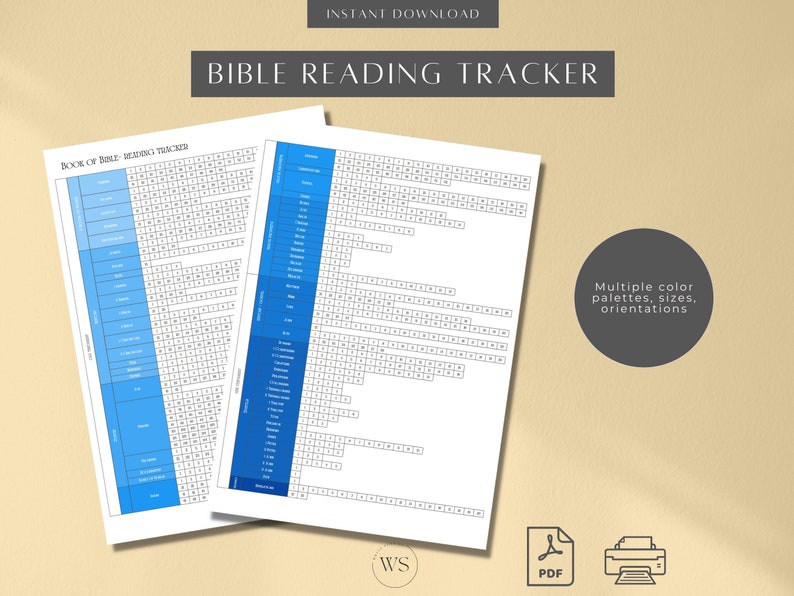 Bible Reading Log Books of the Bible Printable Reading Tracker Bible Journal - Etsy