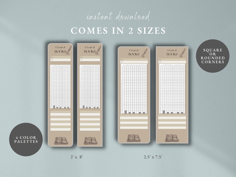 A Year of Books | Bookmark | Reading Tracker | Reading Log | Book Log ...