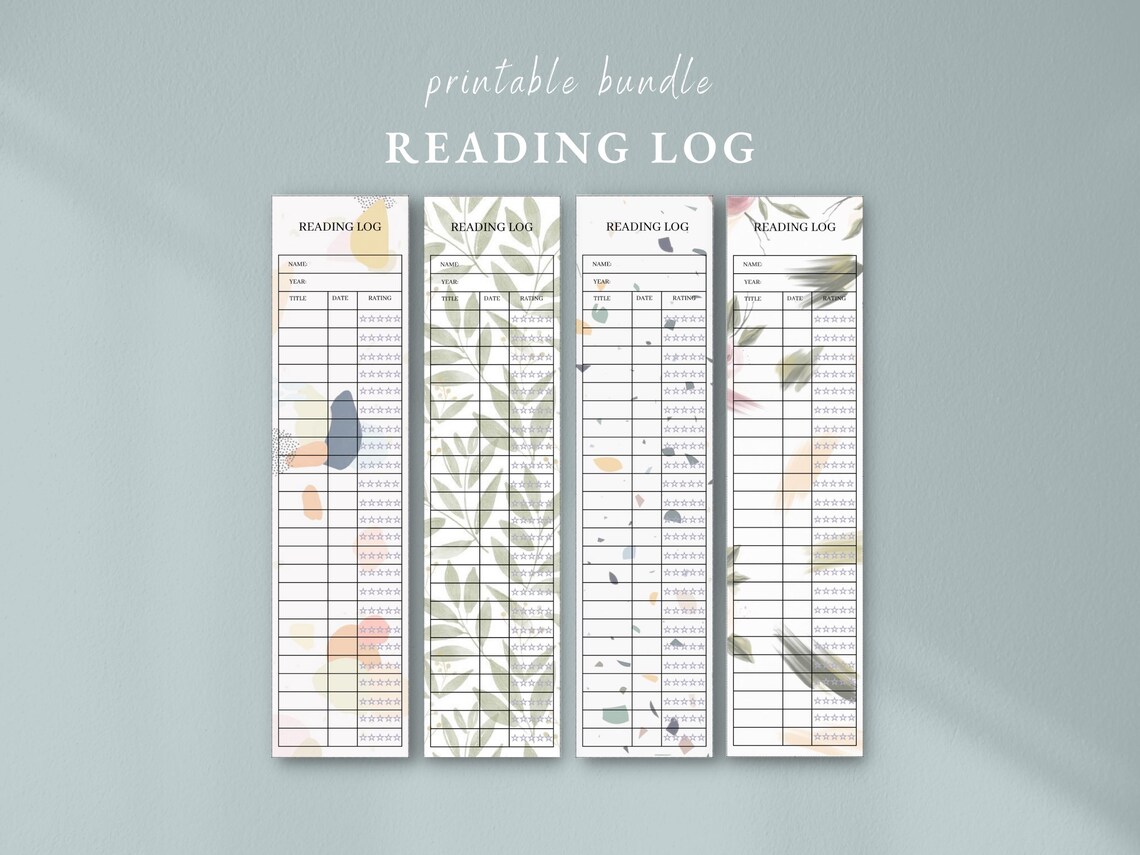 Reading Log | A Year of Books | Bookmark | Reading Tracker | Book Log ...