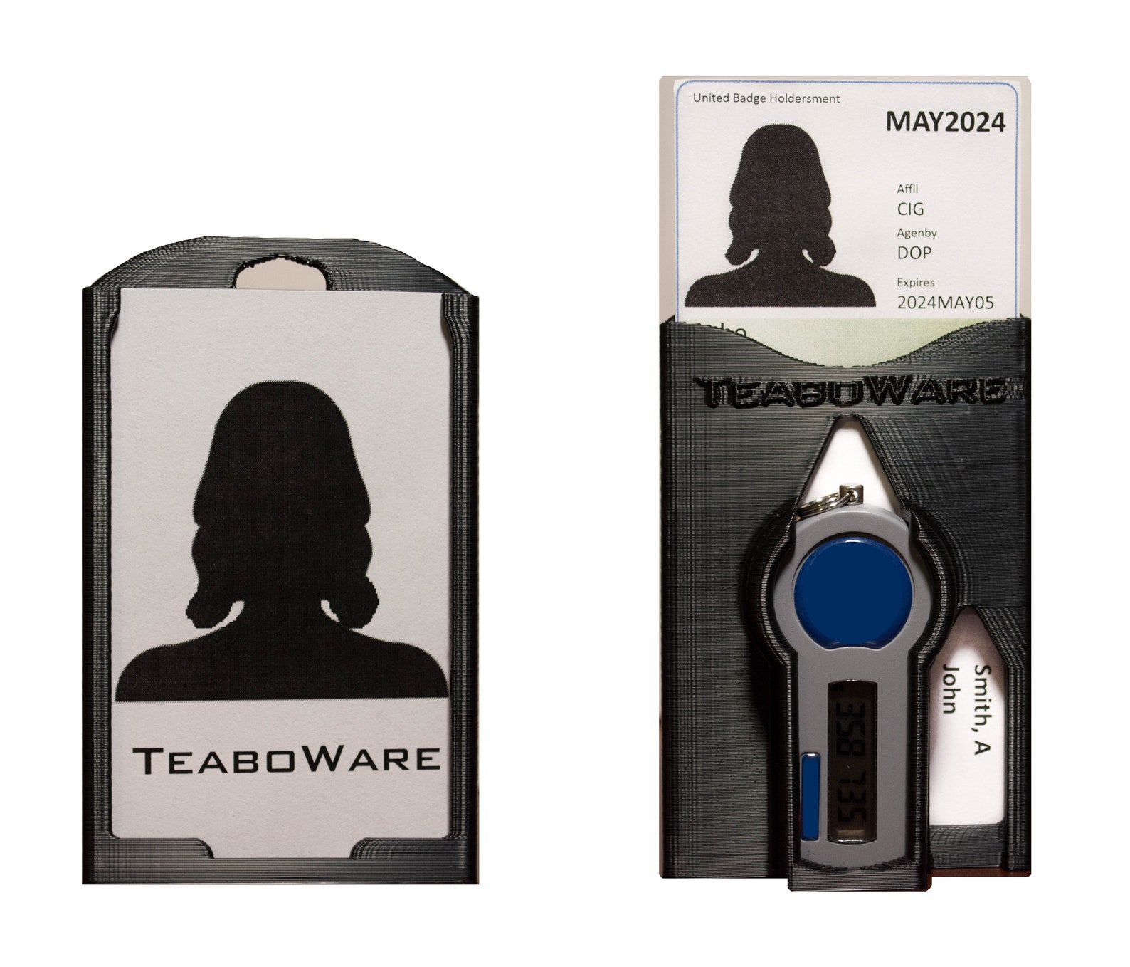 Double Badge Holder RSA Token, Picture Badge, and Additional Badge Slot ...