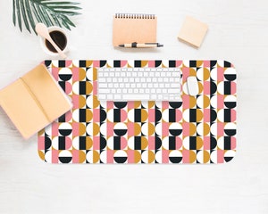 Grey Abstract Dots Desk Mat Aesthetic Desk Accessory Cute - Etsy
