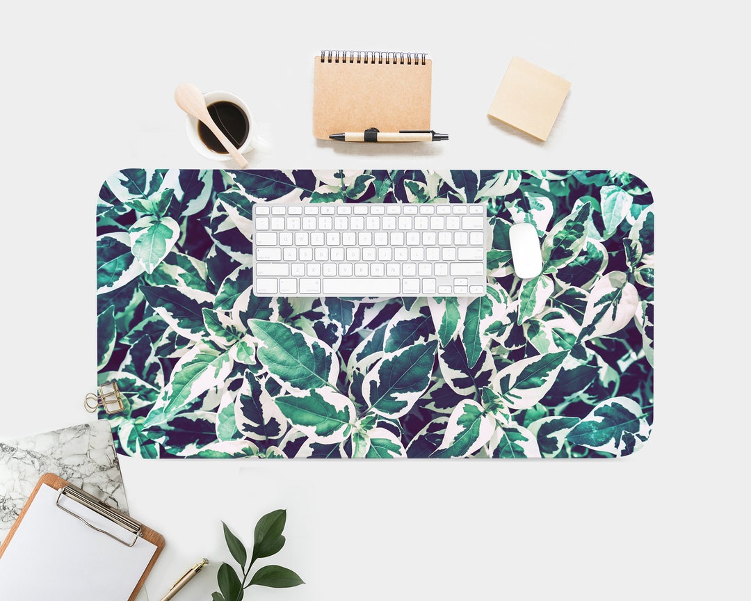 Hosta Leaf Desk Mat, Plant Desk Accessory, Cute Workspace, Trendy ...