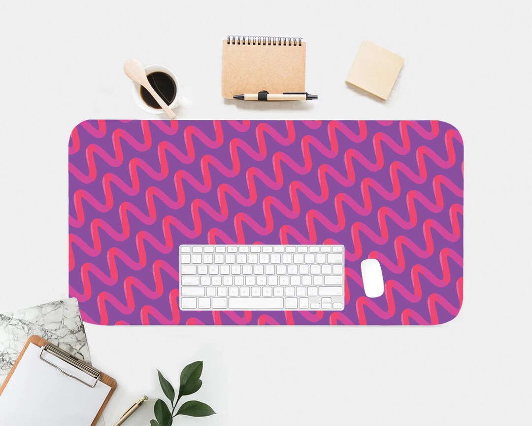 Squiggle Desk Mat: Abstract Art, Trendy Workspace Accessory - Etsy