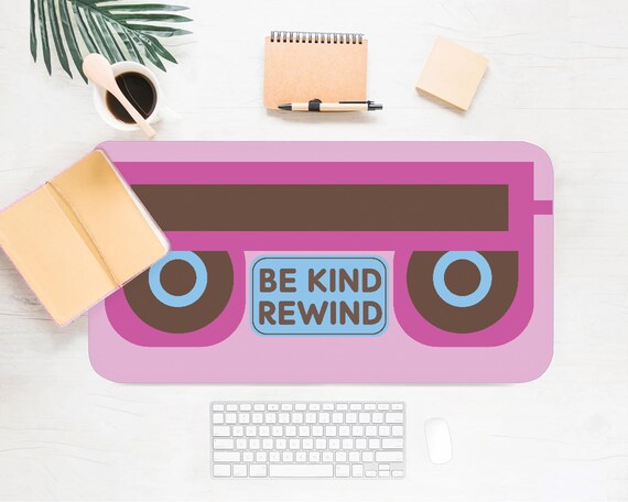 Be Kind Rewind Desk Mat Aesthetic Desk Accessory Cool - Etsy