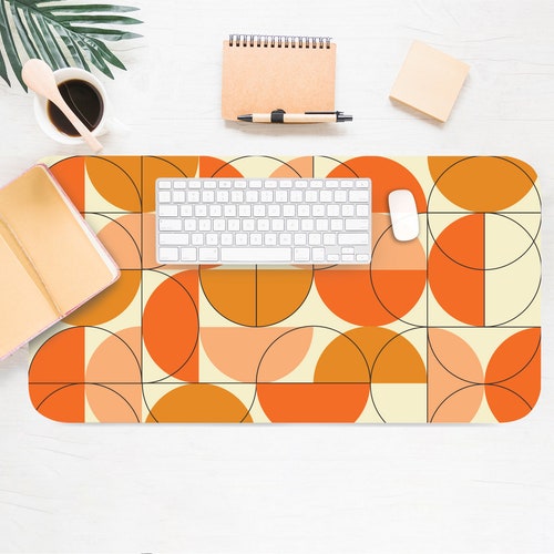 Grey Abstract Dots Desk Mat Aesthetic Desk Accessory Cute - Etsy
