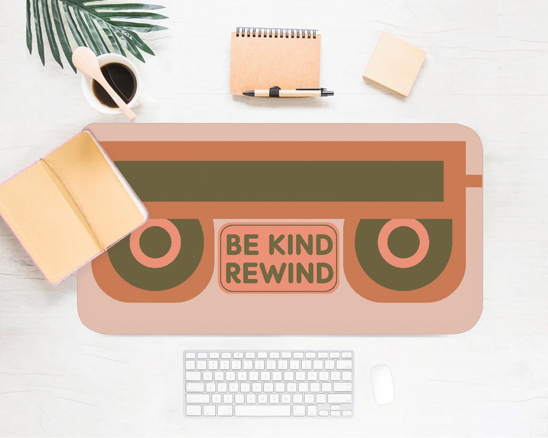 Be Kind Rewind Desk Mat, Retro VCR Aesthetic Workspace - Etsy