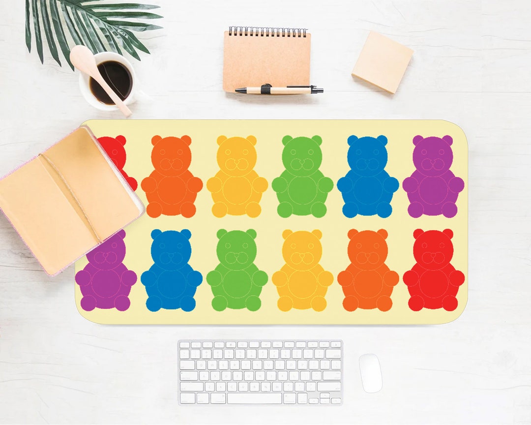 Gummy Bears Desk Mat, Aesthetic Desk Accessory, Cute Workspace, Trendy ...