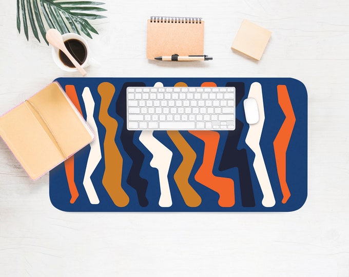 Groovy Floral Graphic Desk Mat Desk Accessory Vintage | Etsy