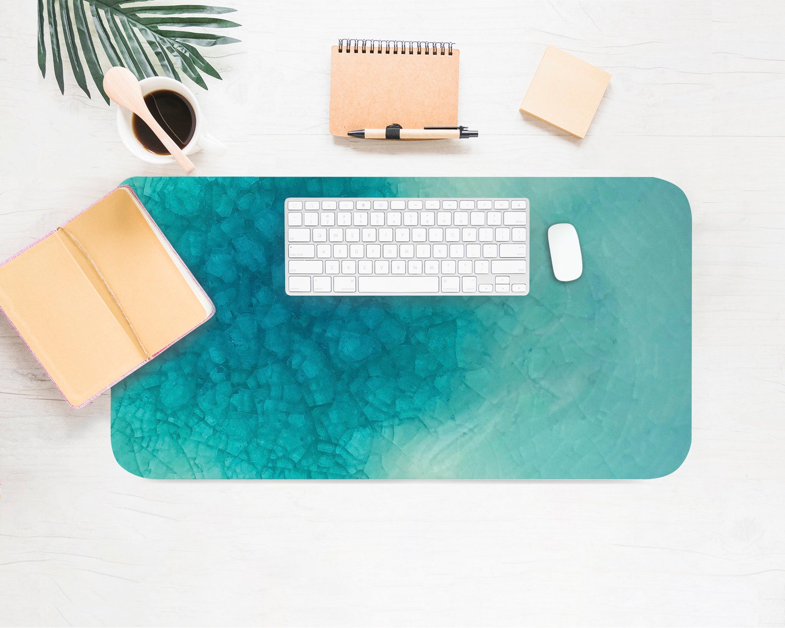 Glazed Pottery Texture Print Desk Mat Boho Desk Workspace - Etsy