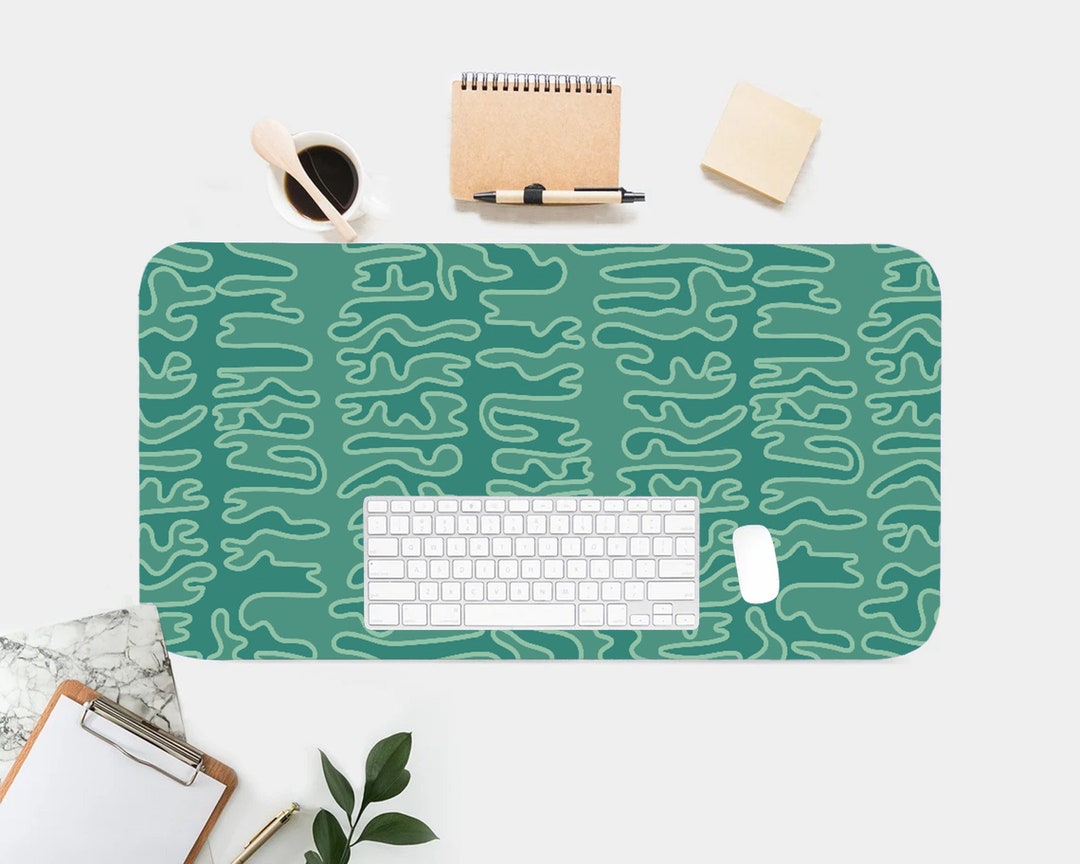Snail Trails Desk Mat, Desk Accessory, Cute Workspace, Trendy Workspace ...