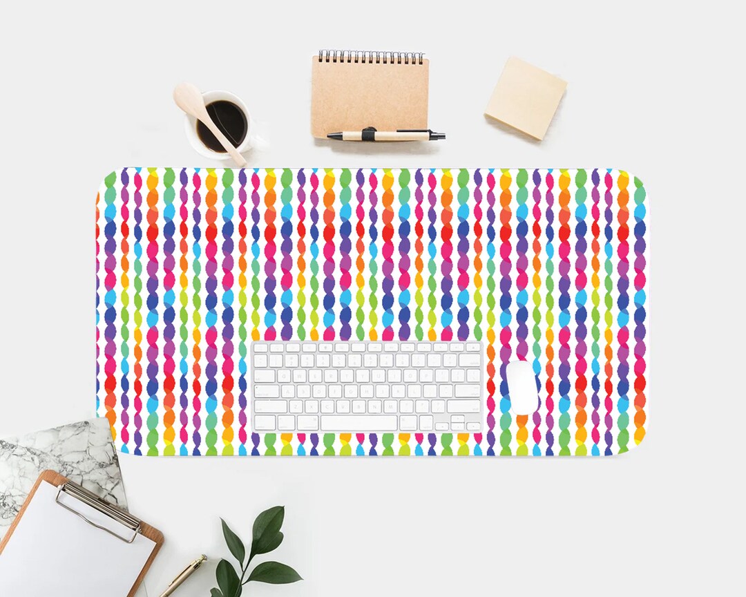 Rainbow Ropes Desk Mat, Boho Workspace - Etsy
