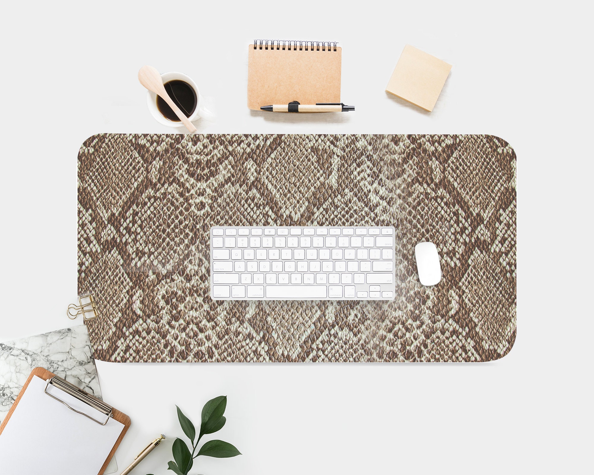 Snake Skin Print Desk Mat Aesthetic Desk Accessory Cute | Etsy