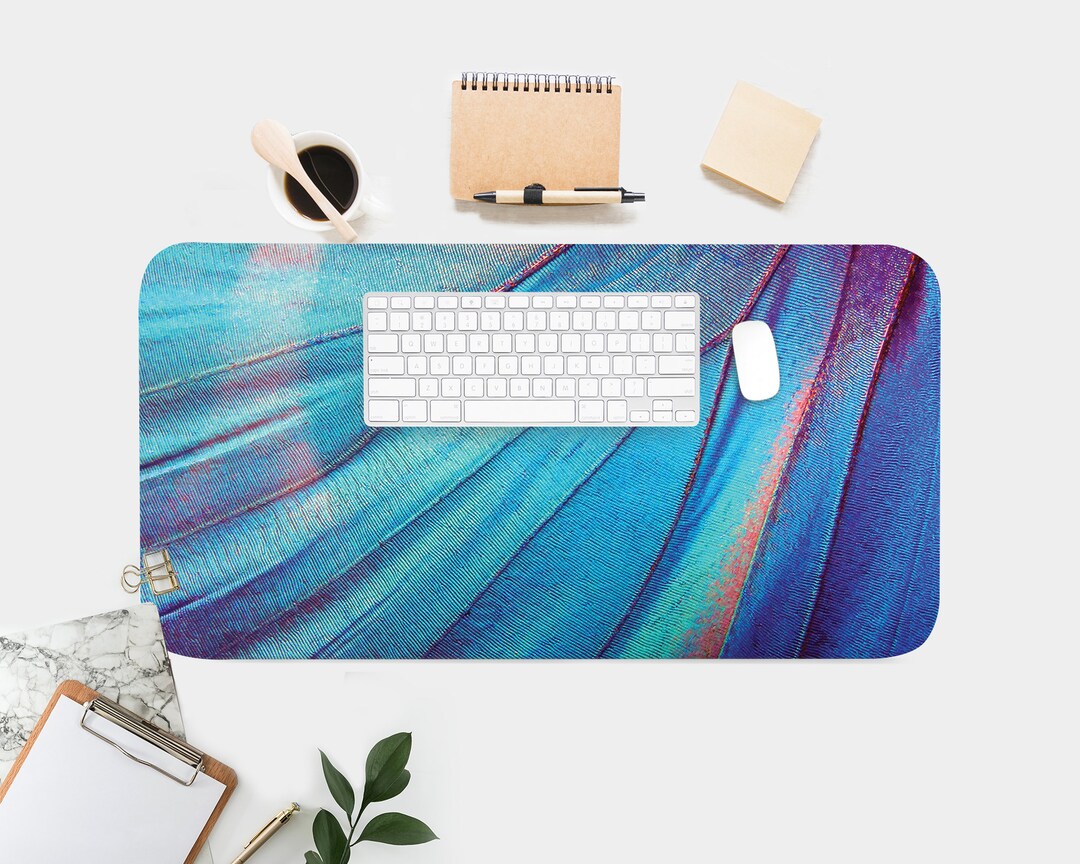 Blue Morpho Butterfly Wing Print Desk Mat, Desk Accessory, Cute ...