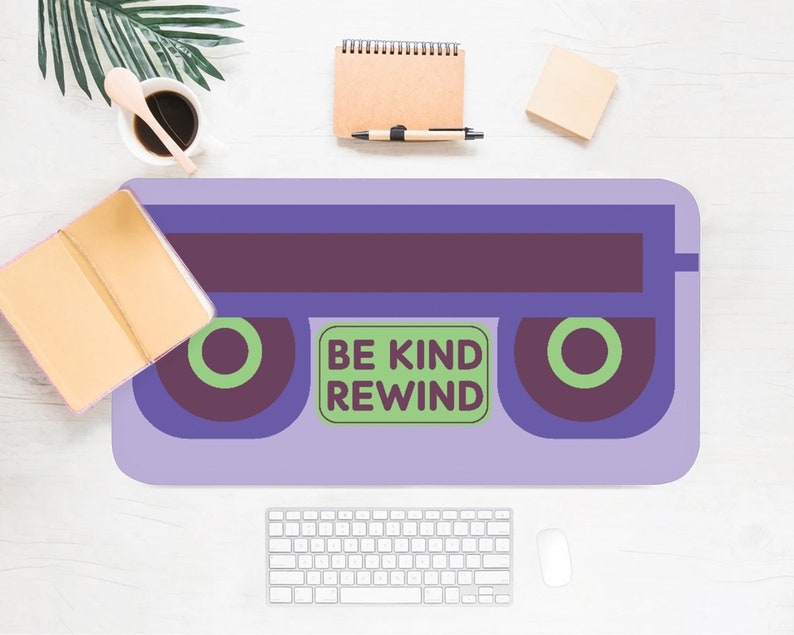 Be Kind Rewind Desk Mat, Retro VCR Aesthetic Workspace - Etsy