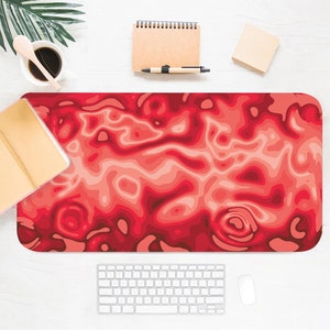 Heatmap Swirl Print Desk Mat, Aesthetic Desk Accessory, Workspace ...