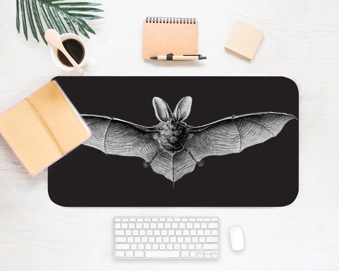 Bat Mat Desk Mat, Aesthetic Desk Accessory, Cool Workspace, Edgy ...