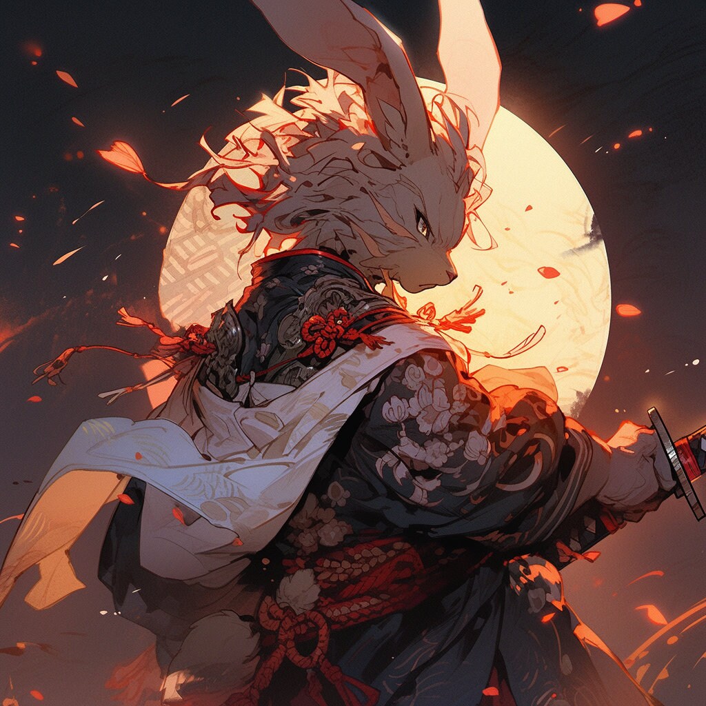 20 Warrior Rabbit Bunny, Cute Clipart Pngs, Set 1, Commercial Use ...