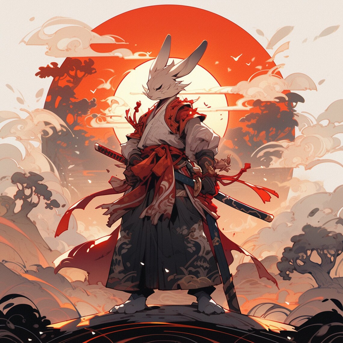 20 Warrior Rabbit Bunny, Cute Clipart Pngs, Set 1, Commercial Use ...