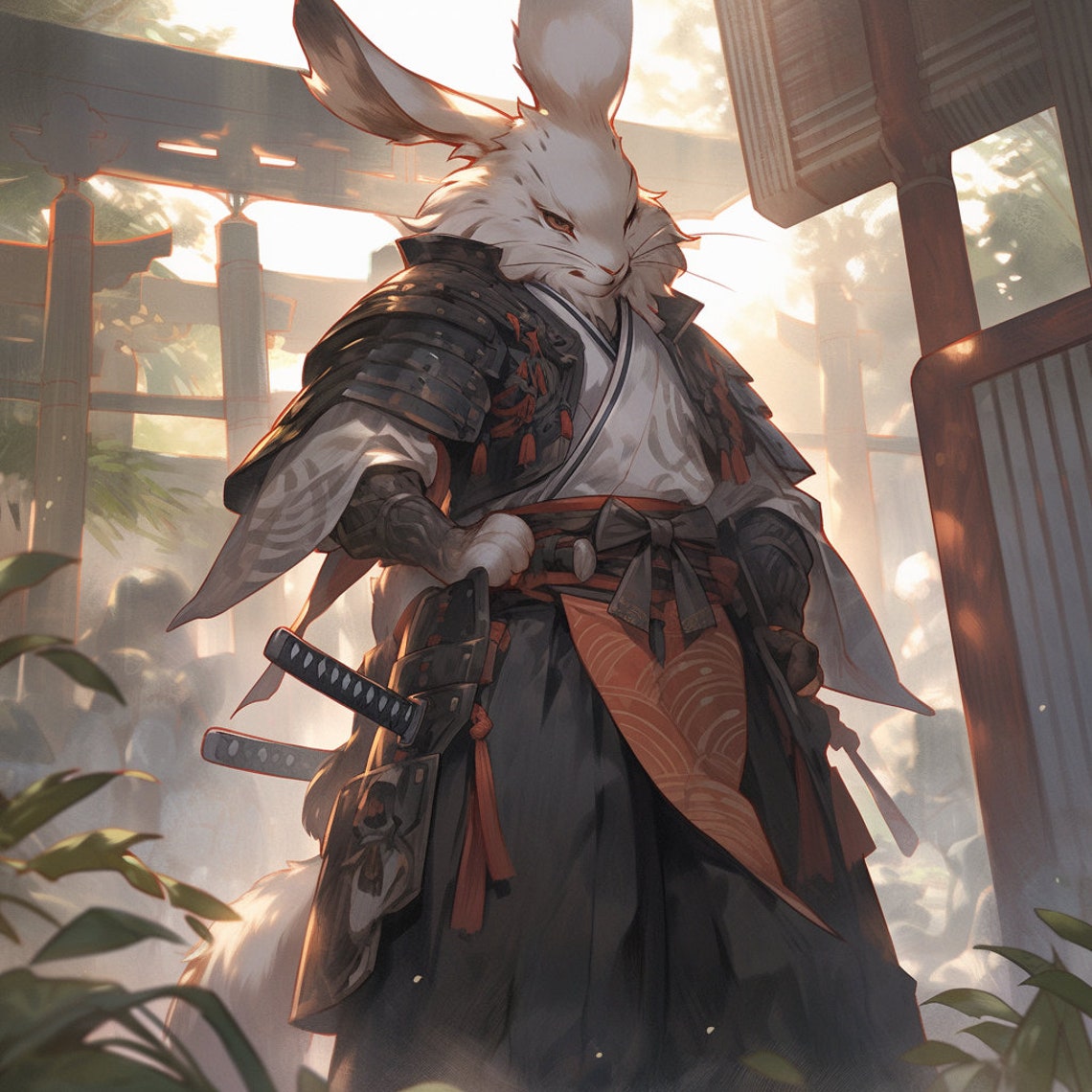 20 Warrior Rabbit Bunny, Cute Clipart Pngs, Set 1, Commercial Use ...