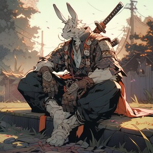 20 Warrior Rabbit Bunny, Cute Clipart Pngs, Set 1, Commercial Use ...