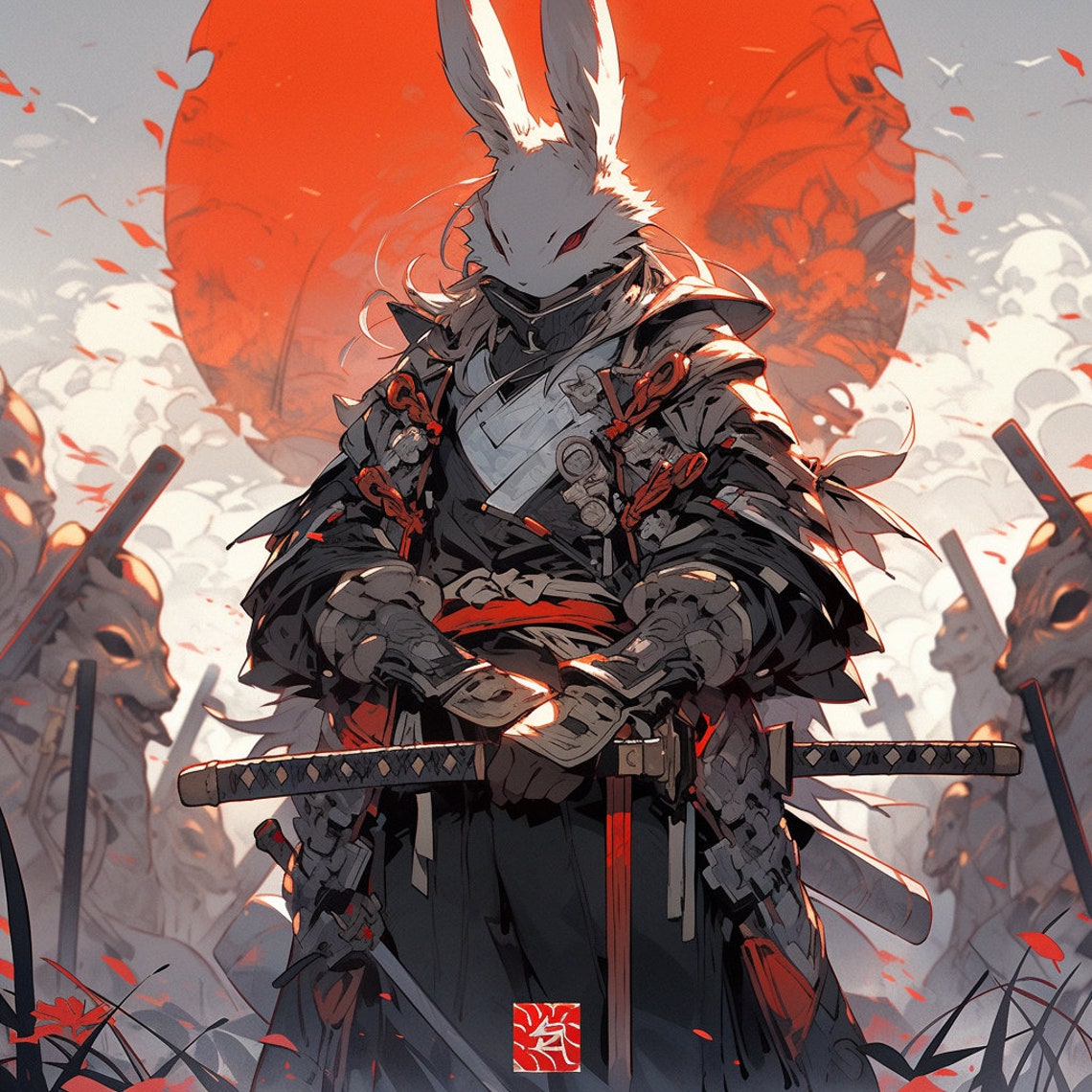 20 Warrior Rabbit Bunny, Cute Clipart Pngs, Set 1, Commercial Use ...