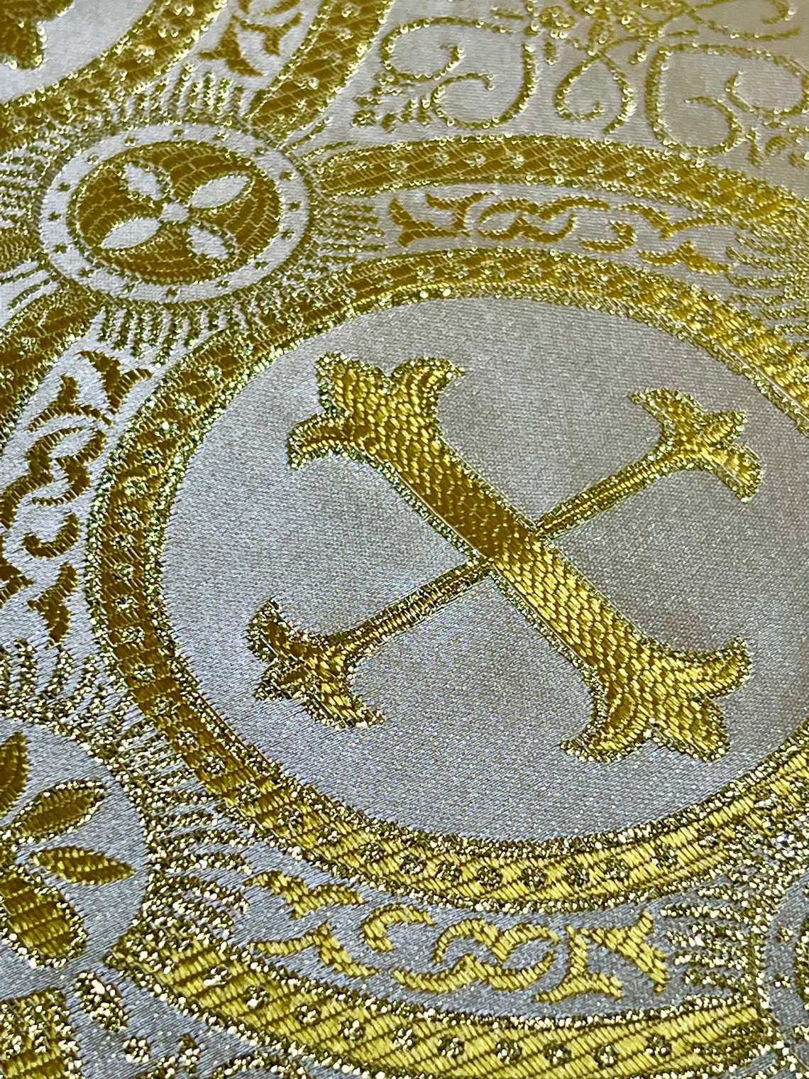 Home Altar Catholic Liturgical Runner Gold White Metallic Long - Etsy