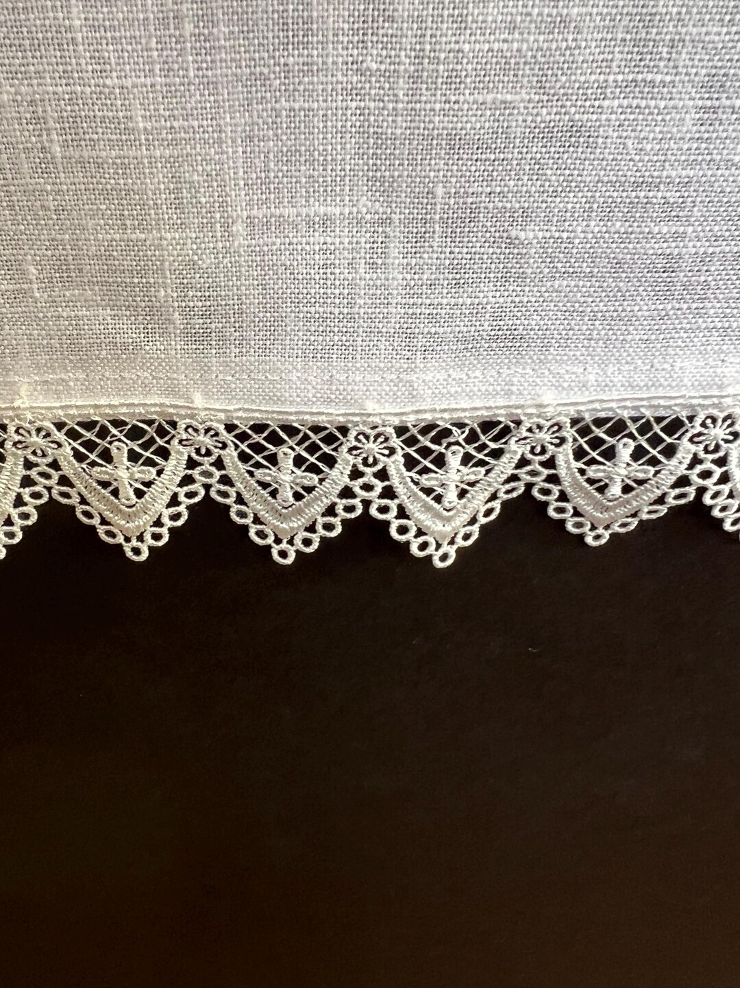 Catholic Linen Altar Cloth White With White Cross Lace Trim 16.5” X 48. ...
