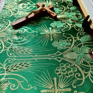 Altar Cloth Catholic Christian Home Green Metallic Gold 4 Sizes Linens ...