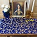 Altar Cloth Catholic Christian Home Prayer Table Runner Blue Metallic ...