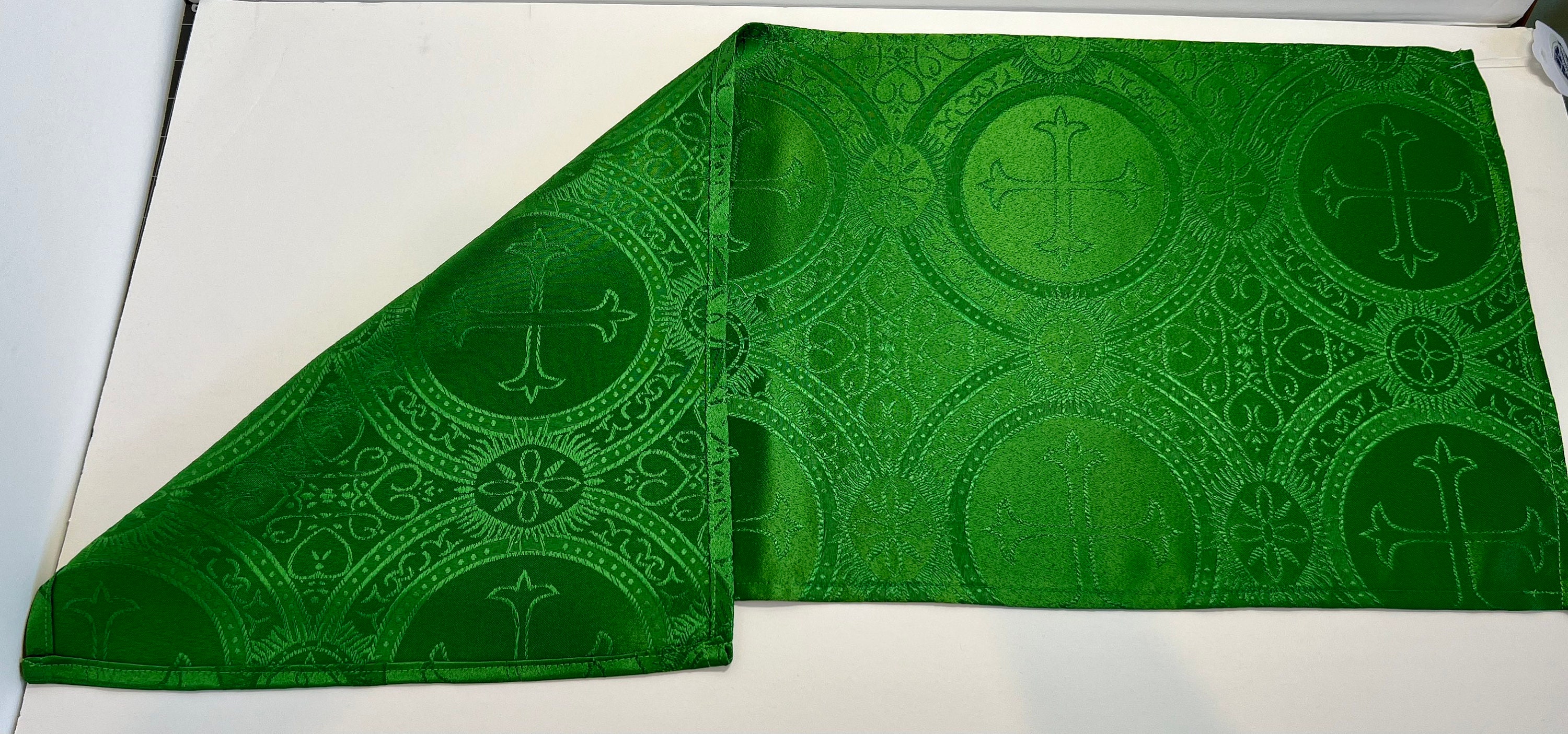 Altar Cloth Catholic Christian Home Green 2 Sizes Liturgical Runner ...