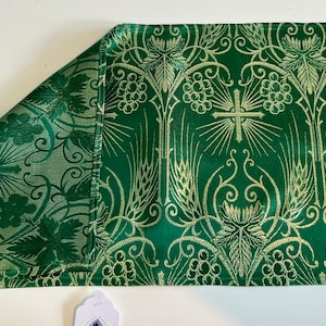 Altar Cloth Catholic Christian Home Green Metallic Gold 4 Sizes Linens ...