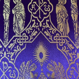 Lent Catholic Home Altar Cloth Crucifixion Eucharist Purple and Gold, 4 ...