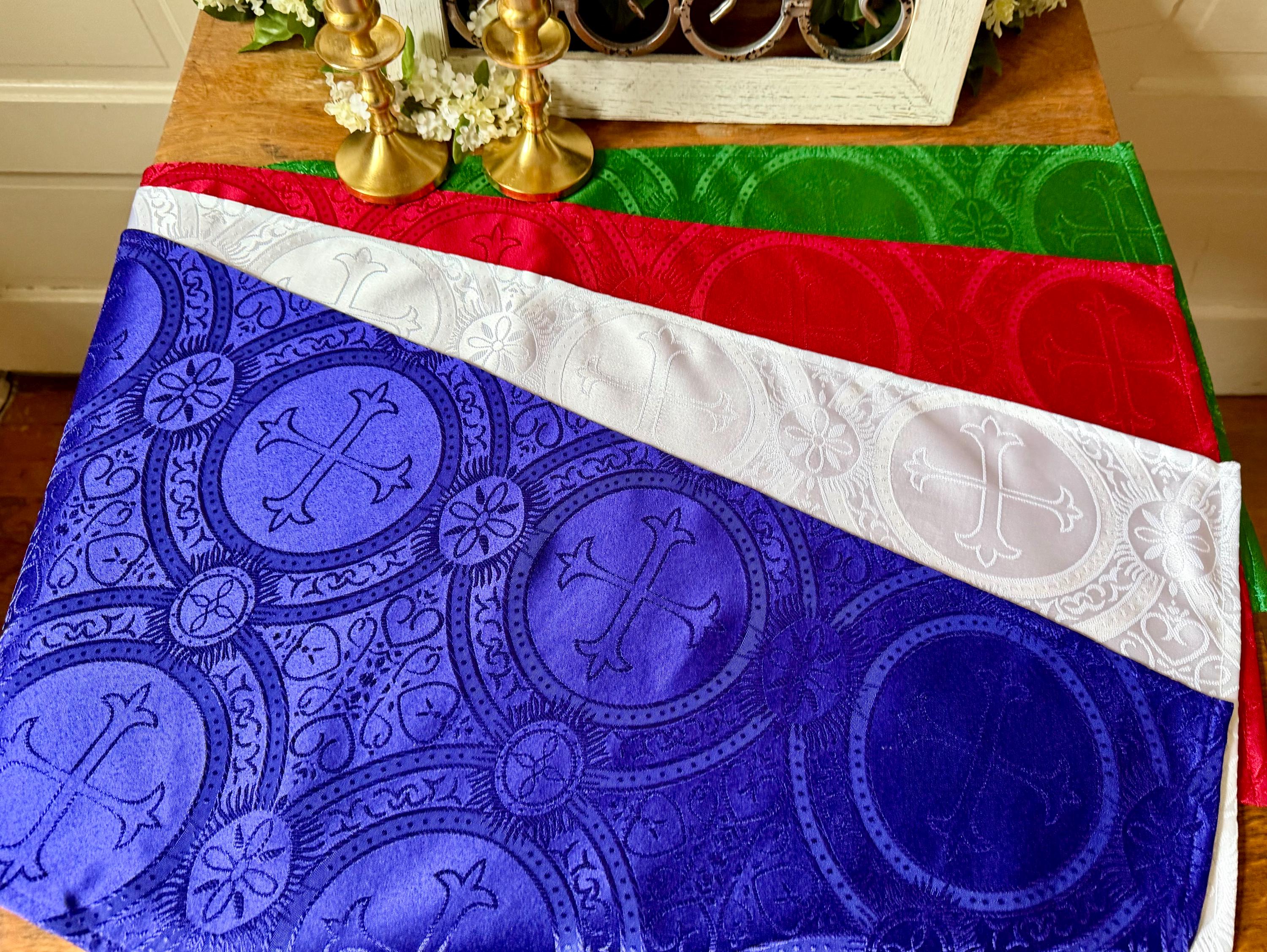 Altar Cloths SET of 4 Liturgical Catholic Home Christian 12 X 31 Inch ...