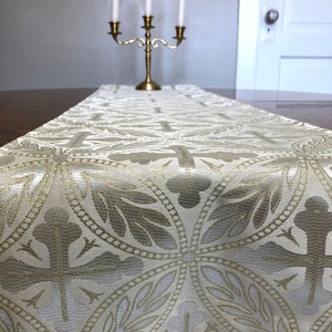 Christian Catholic Table Runner Ivory Metallic Gold With Crosses 2 ...
