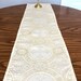 Christian Table Runner 12 X 50 Inches Ivory Metallic Gold Liturgical ...