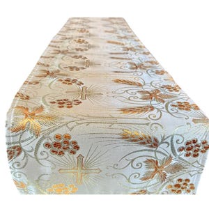 Eucharist Communion Table Runner Catholic Ordination Wedding 12.25 X 54 ...