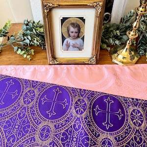 Advent Home Altar Catholic Christian Set of 2 Purple Metallic - Etsy