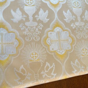 Catholic Table Runner First Communion Eucharist 2 Sizes White Pale ...