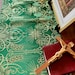 Altar Cloth Catholic Christian Home Green Metallic Gold 4 Sizes Linens ...
