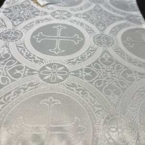 Home Altar Cloth Catholic Christian White 12 X 47 Inches Gold Trim ...