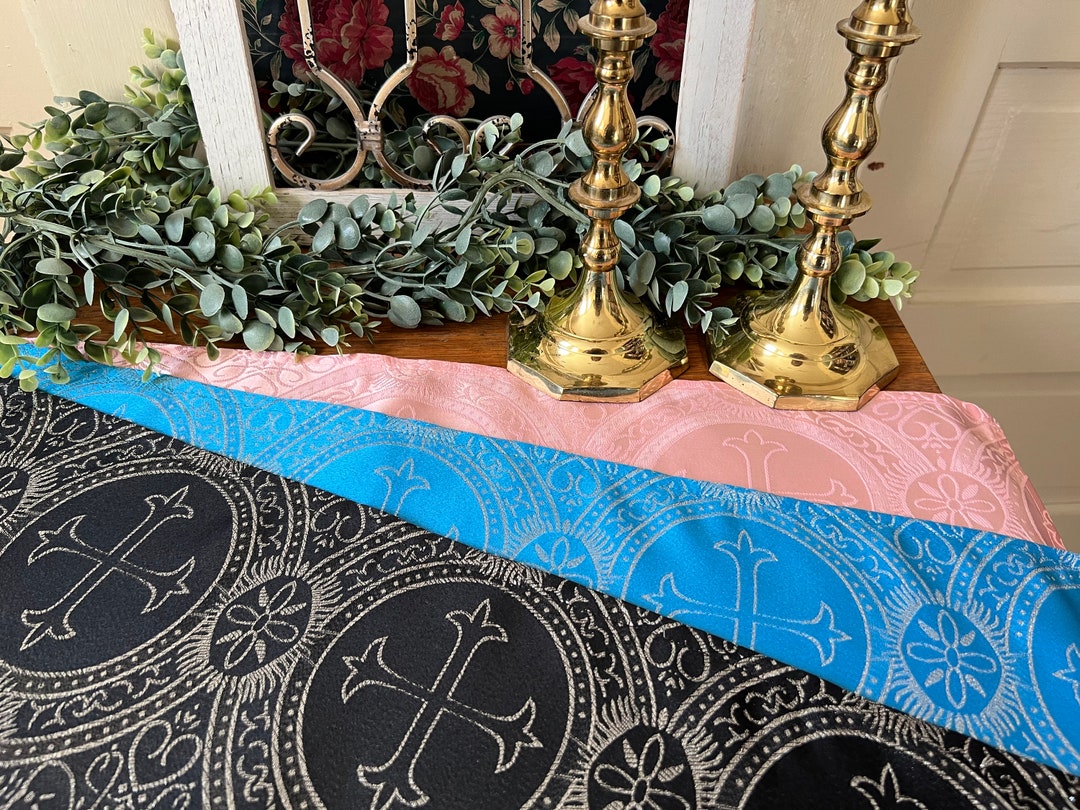 Catholic Home Altar Cloths Set of 3 Liturgical Runners Linens Rose ...