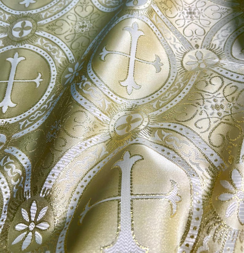 Altar Cloth Catholic Christian Home Shiny Gold With Metallic Gold 2 ...