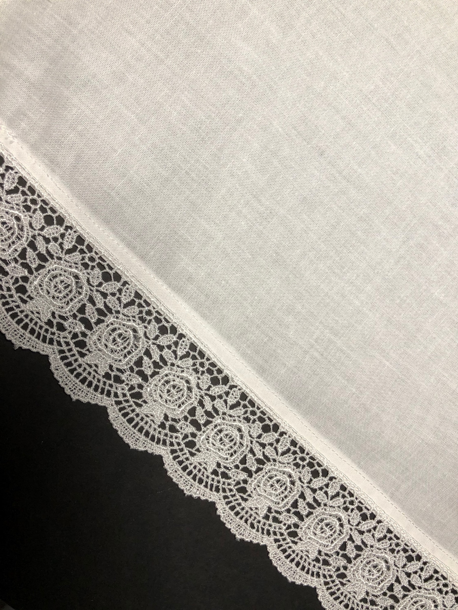 Altar Cloth Catholic Christian Home White Cotton With Rose Lace 3 Sizes ...