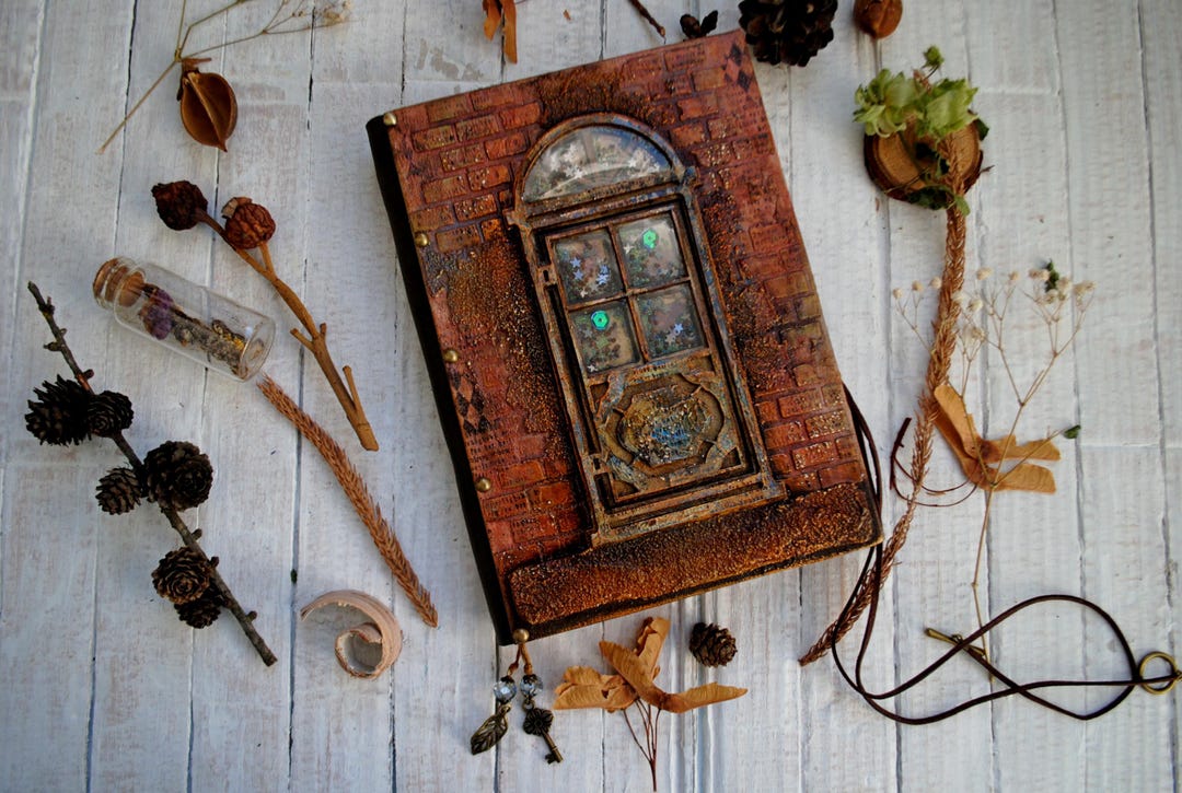 Gothic Book of Shadows Witch Journal A5 Magic Door Notebook Wizard ...