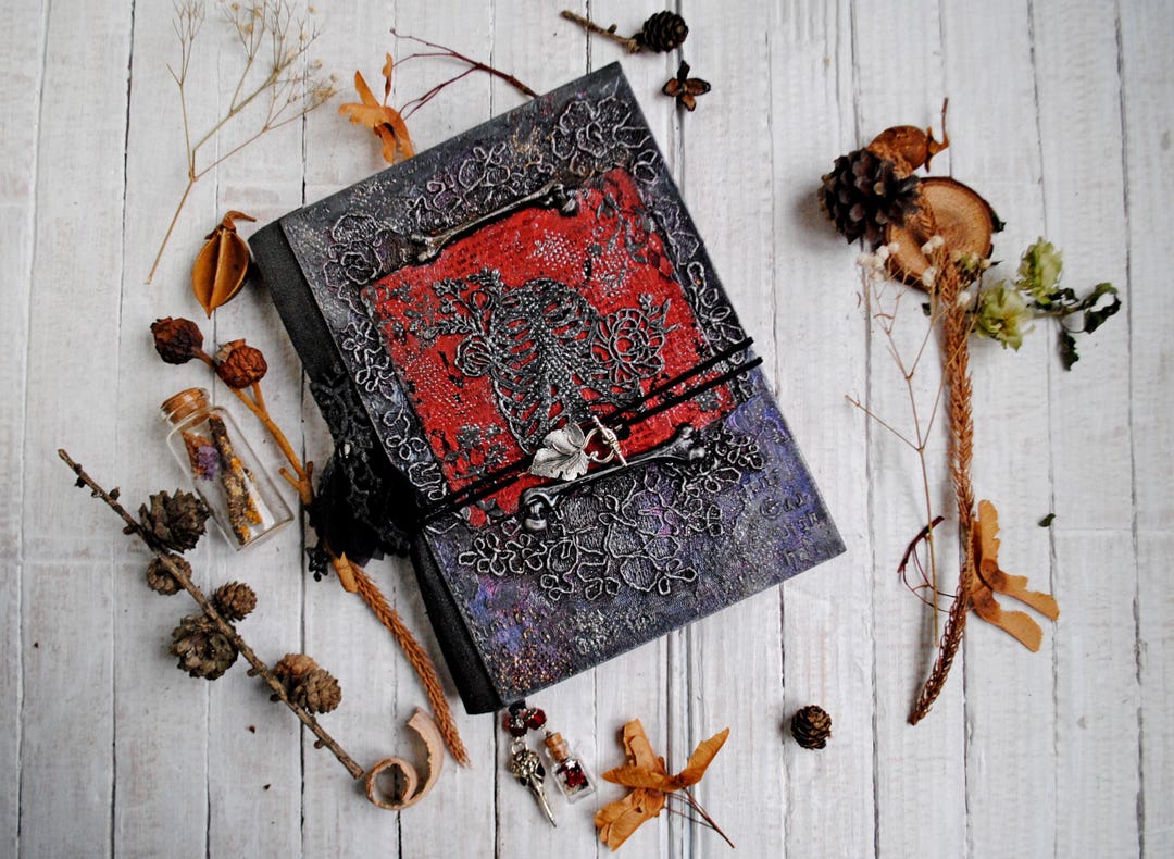 Gothic Journal Black Witch Grimoire A5 Alchemist Book Victorian Goth ...