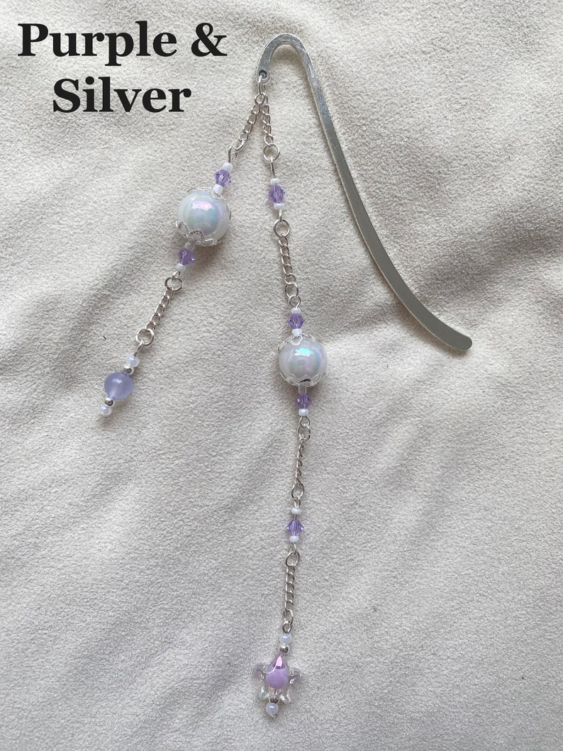 Cute Star Charm Bead Hook Bookmarks | Beautiful Dangling Bookmarks ...