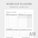 Work Day Planner Template: Daily Office Productivity, To-do List ...
