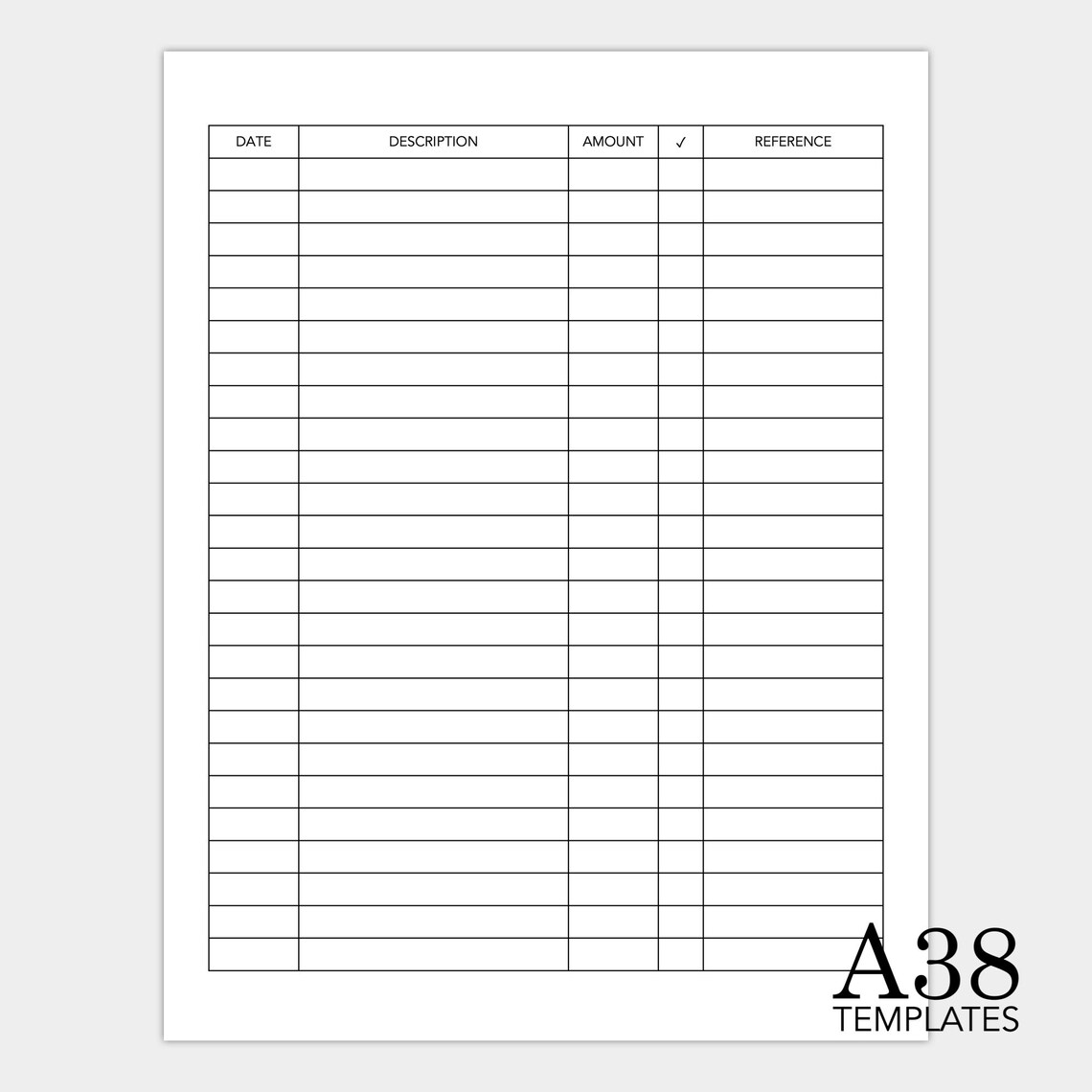 Client Record Template: Business Form, Transaction History (printable ...